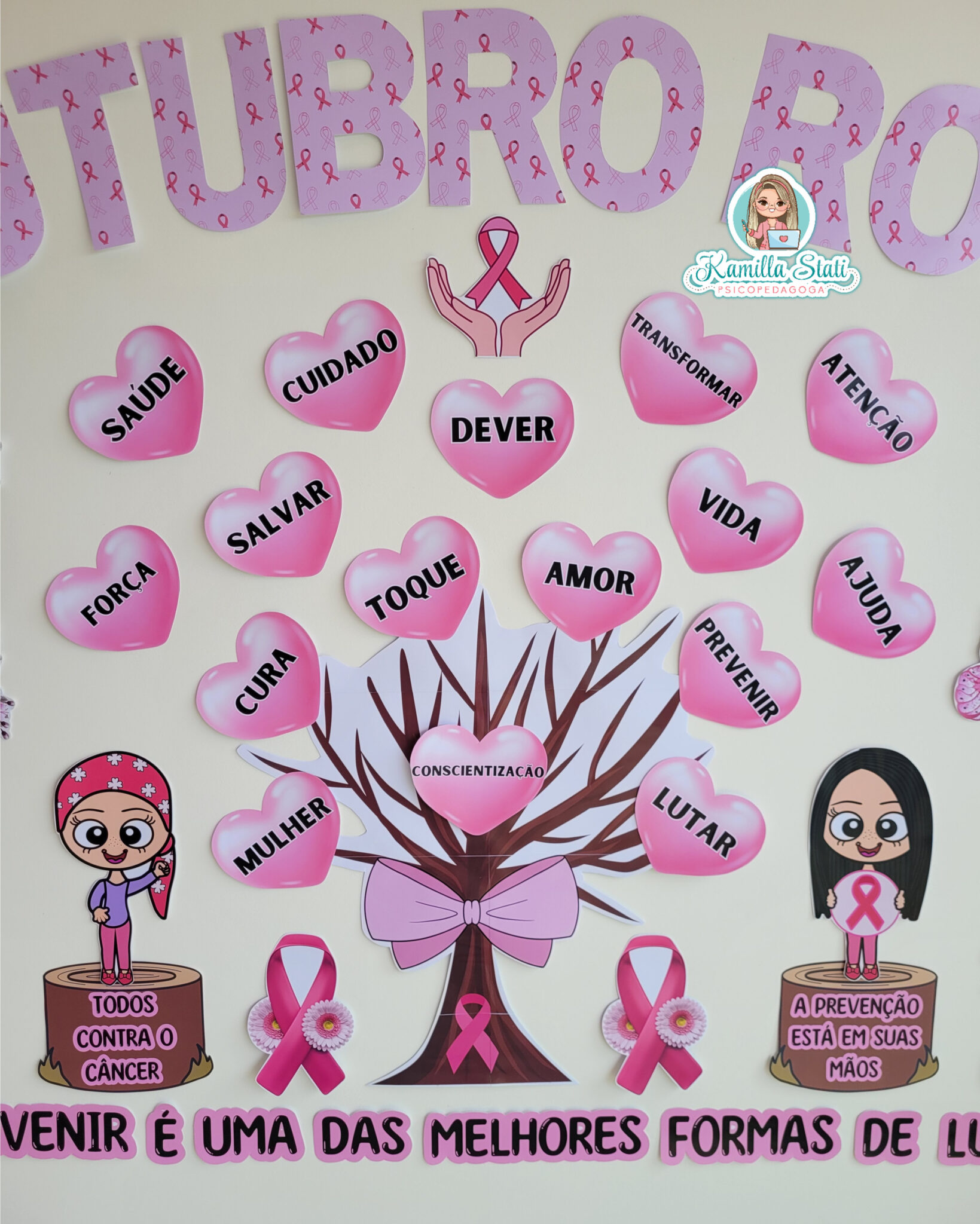Painel outubro rosa - Materiais Para Profes: Seu Portal de Recursos
