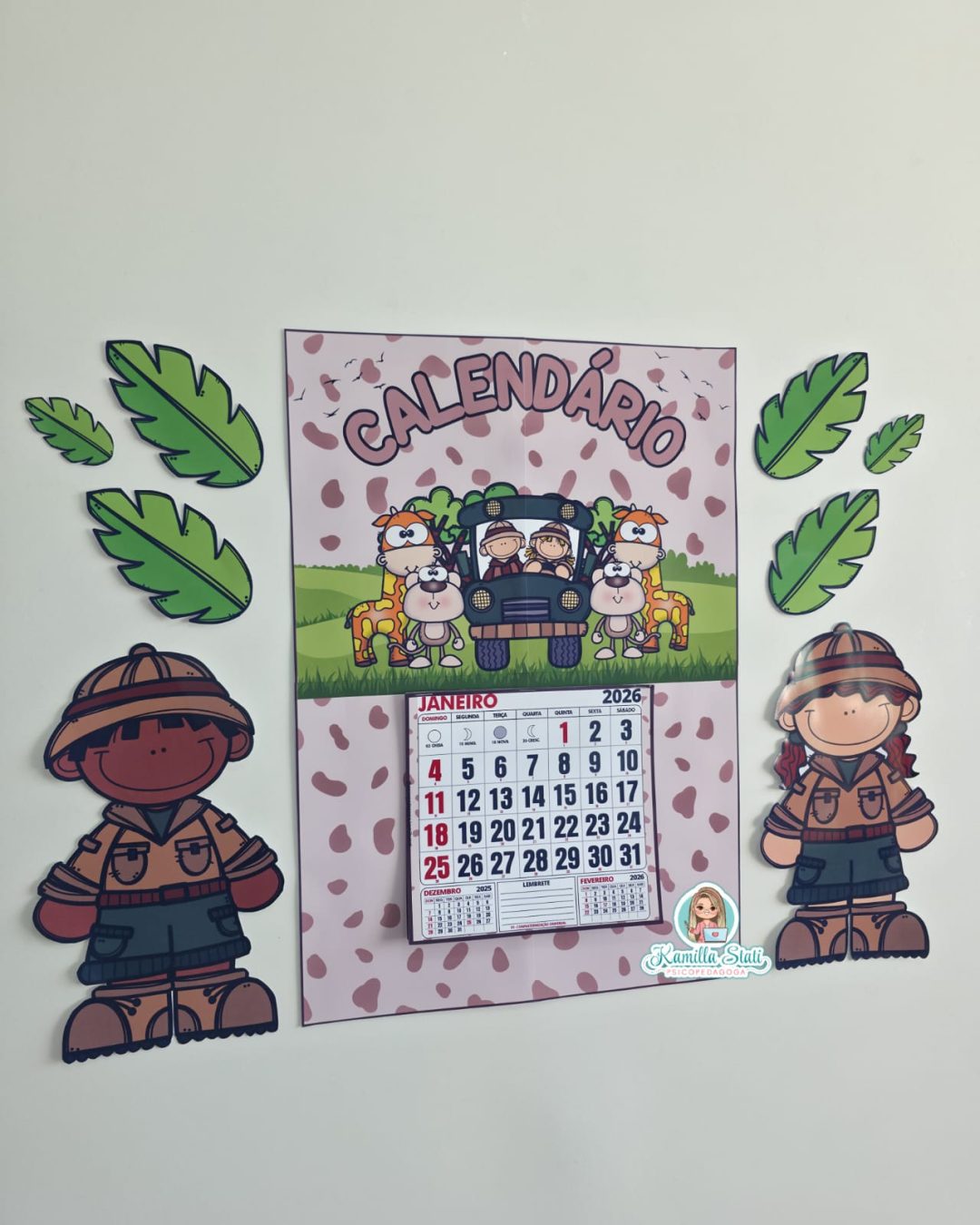 Calendário de parede Safari 2026 - Materiais Para Profes: Seu Portal de ...